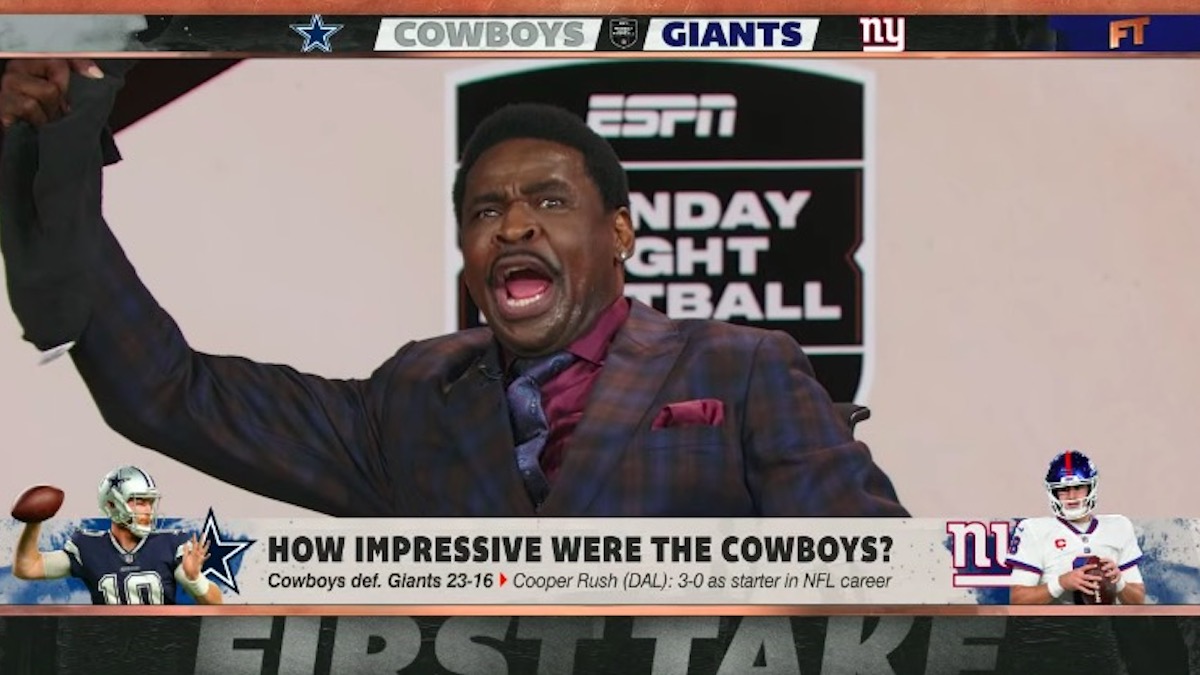 WATCH: Michael Irvin Yells, Sweats About Cowboys MNF Win