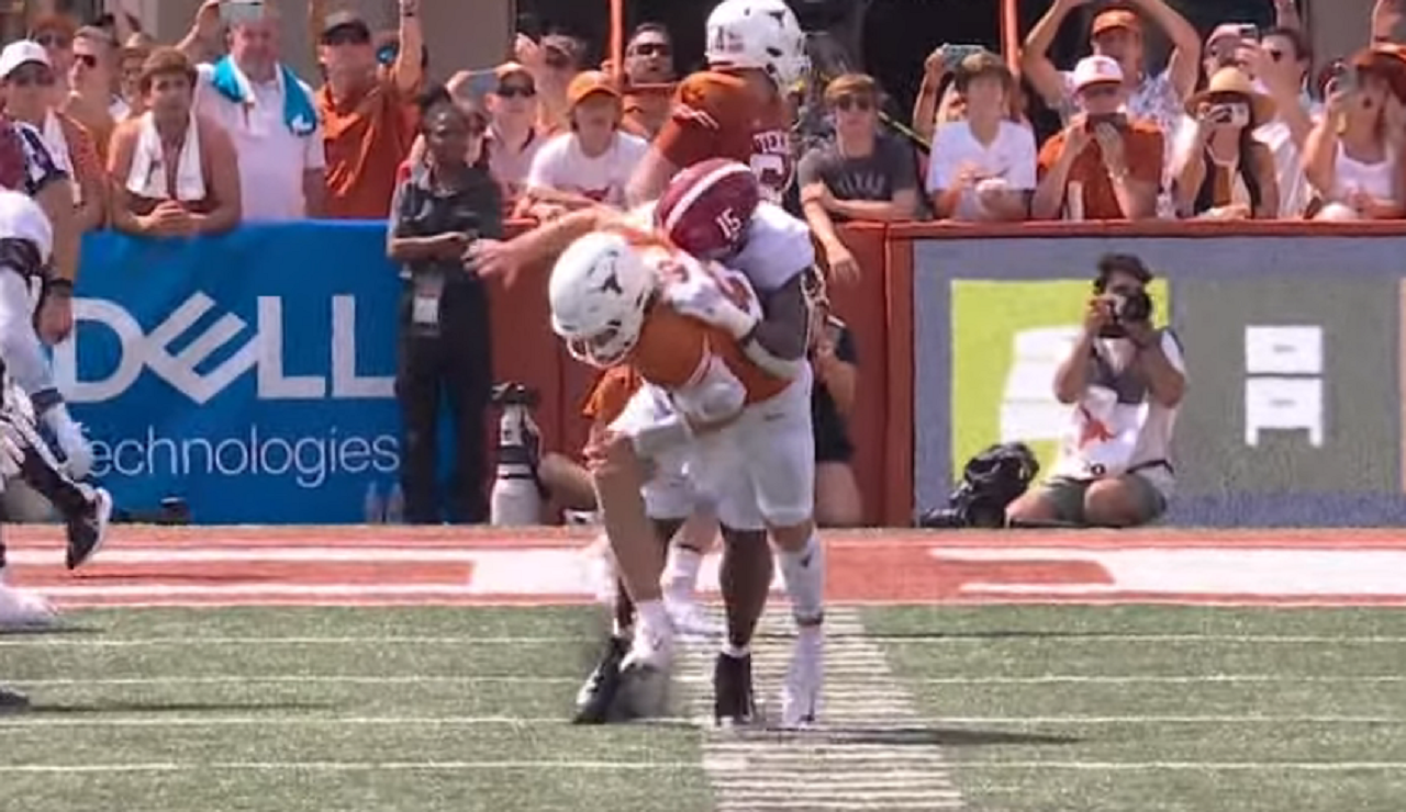 Texas Fans Are Calling Alabama 'Dirty' Over Hit That Led To Quinn Ewers Injury - BroBible