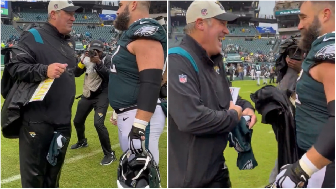 Eagles' Jason Kelce Swapped Jersey For Jags Coach Doug Pederson’s ...