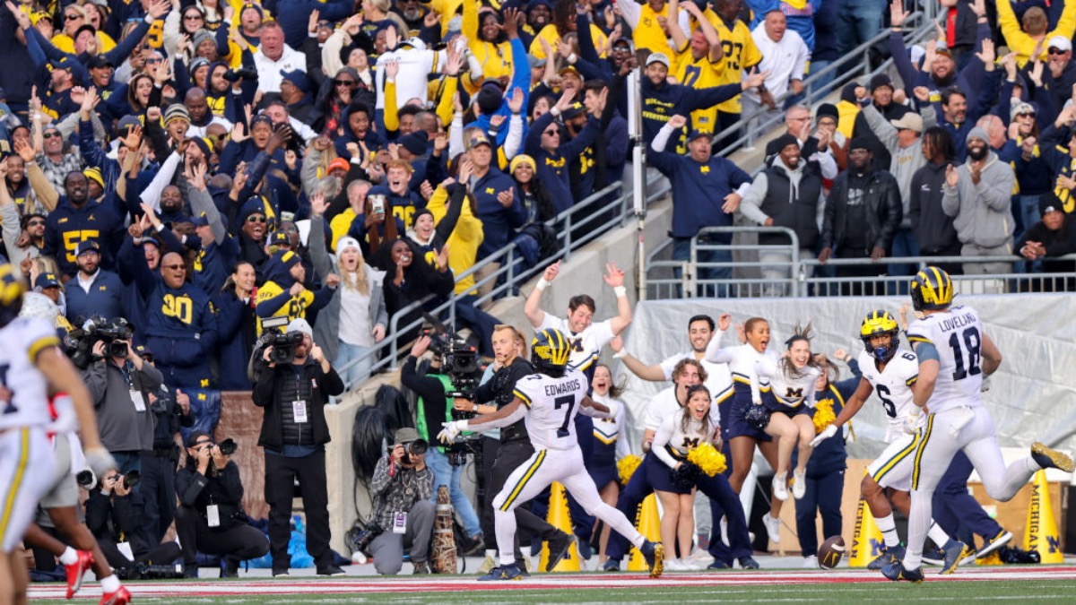 Michigan Players Planted Their Flag On The Ohio State Logo After Big Win