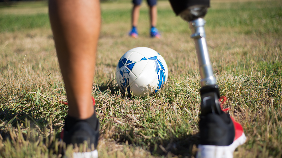 One-Legged Soccer Player Scores Unreal Bicycle Kick Goal