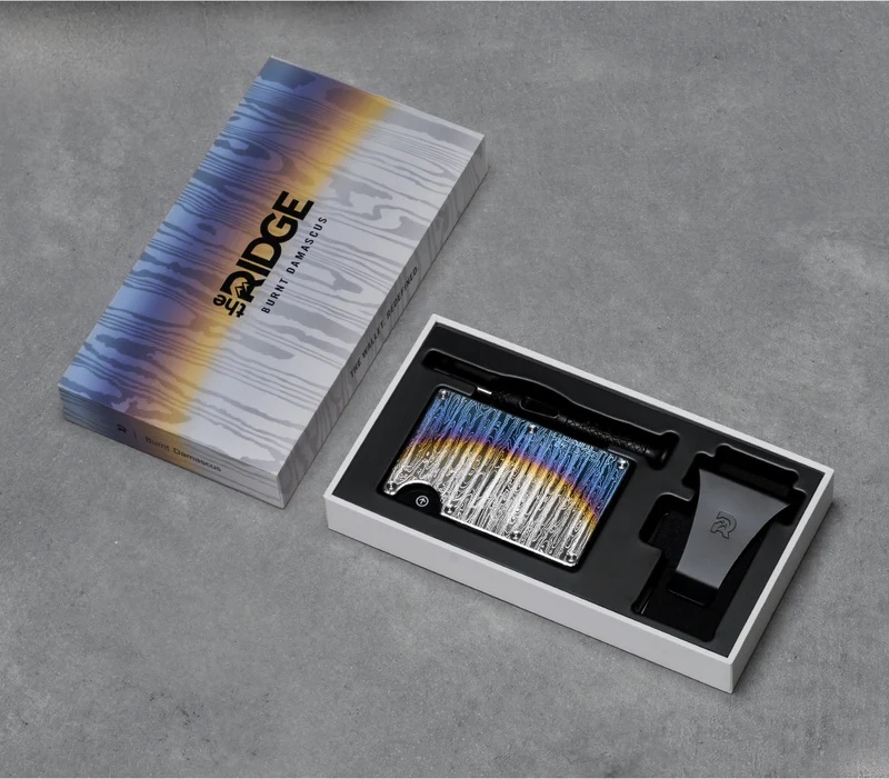 Ridge Wallet Just Dropped A Handsome New Burnt Damascus Wallet - BroBible