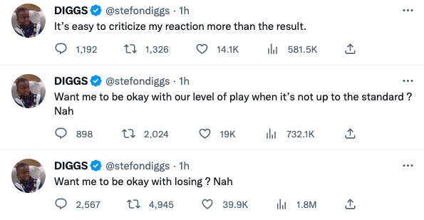 Stefon Diggs Addresses Screaming At Josh Allen During Loss To Bengals