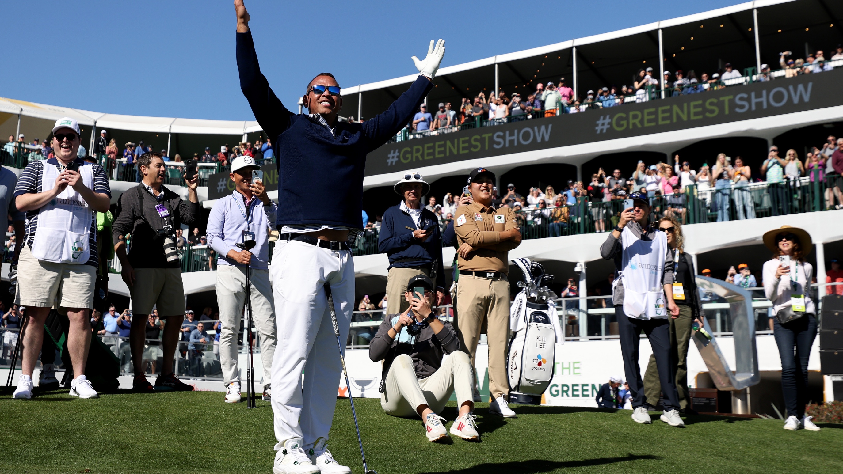 A-Rod Sticks His Shot Next To Pin On No. 16 At Waste Management Open