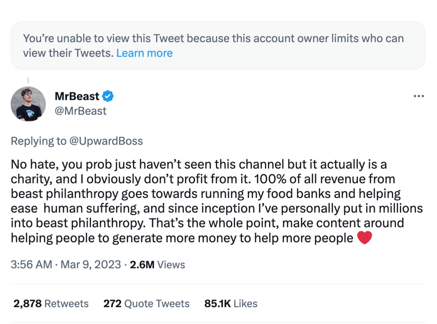 Mr Beast Claps Back At Critics Saying He Profits From Philanthropy