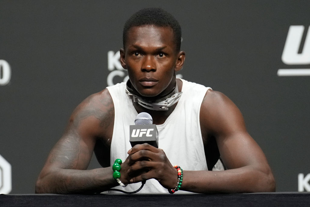 Israel Adesanya Reveals Why He Wore A Dog Collar To UFC 287 Press ...