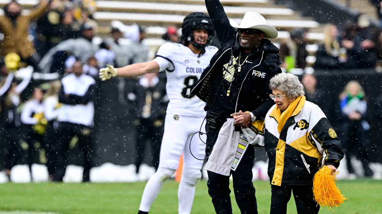 Deion Sanders Surprises 98-Yr-Old Superfan At Spring Game