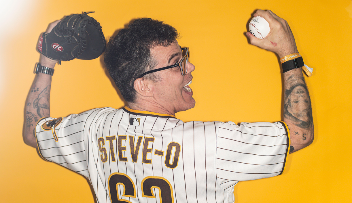Steve-O Spits 10-Foot Fireball For First Pitch In San Diego
