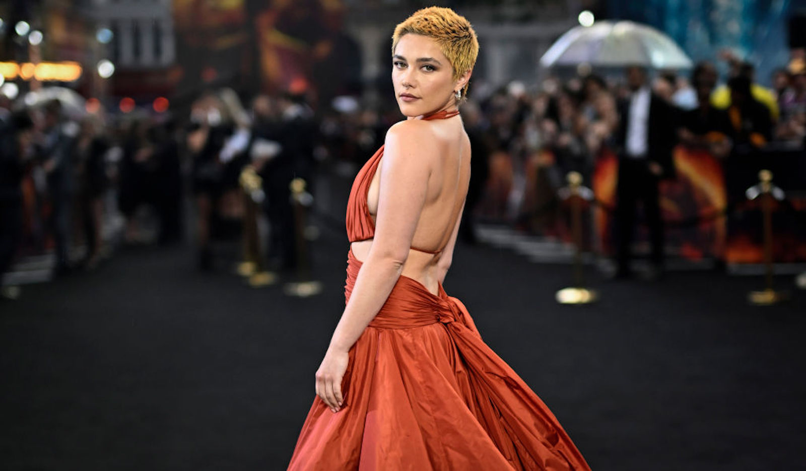 Florence Pugh Stuns At The Premiere Of 'Oppenheimer' (Photos)