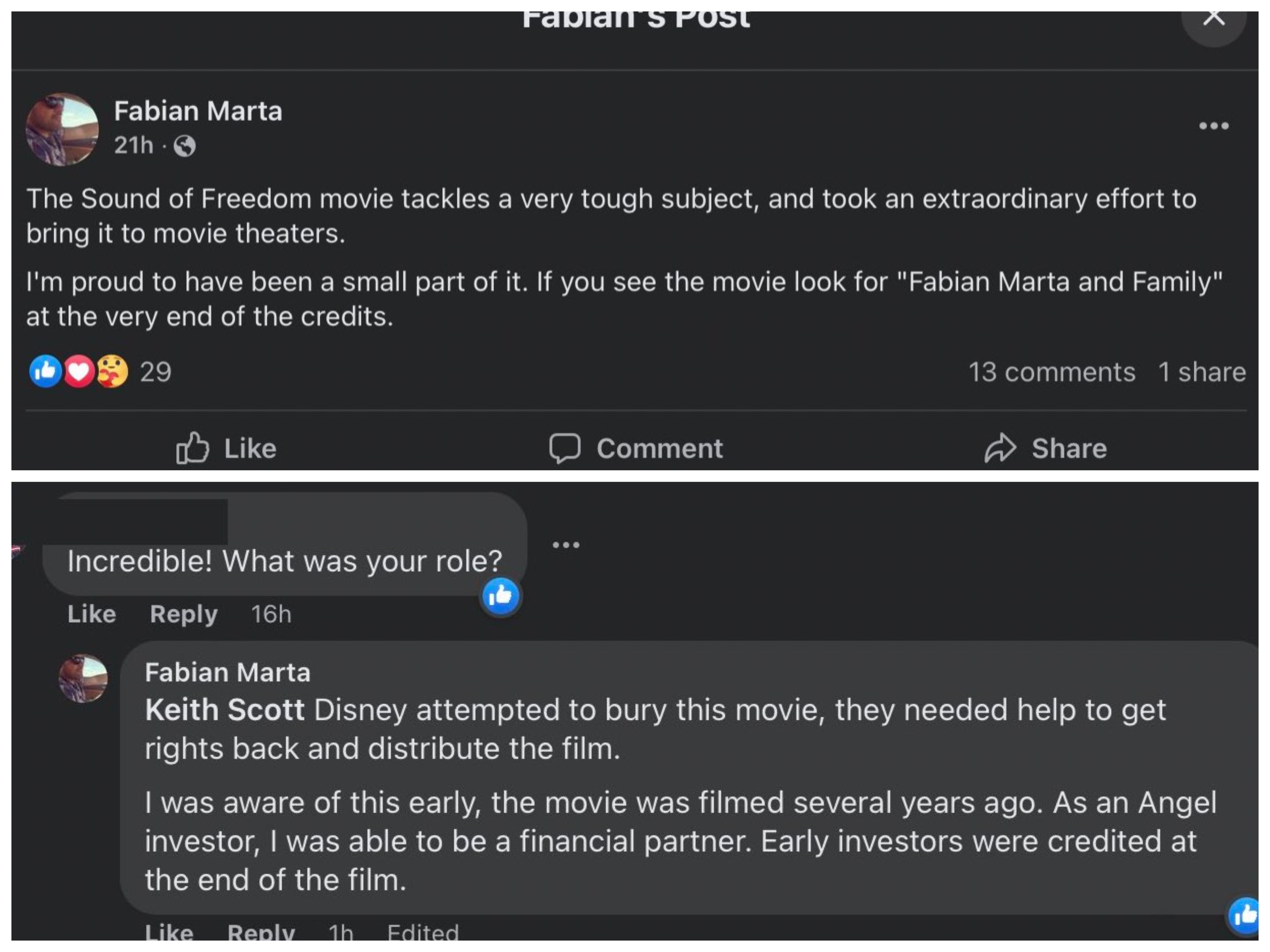 Fabian Marta: 'Sound of Freedom' Investor Charged W/ Kidnapping