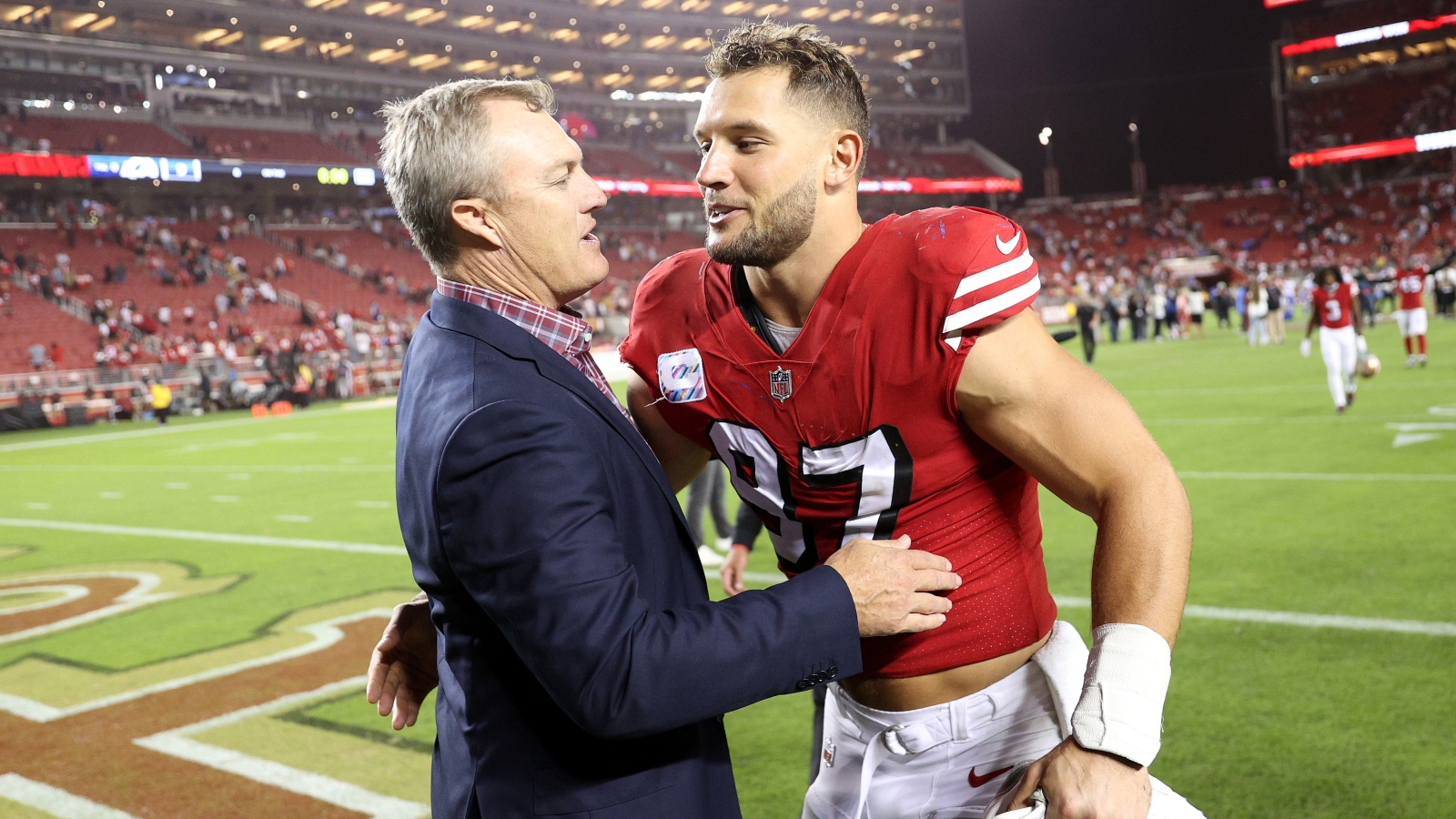 John Lynch Addresses Nick Bosa's Absence From 49ers Camp