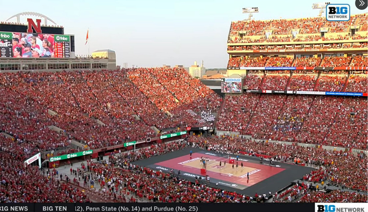 92k Fans Pack Nebraska Football Stadium For Women's Volleyball Game ...