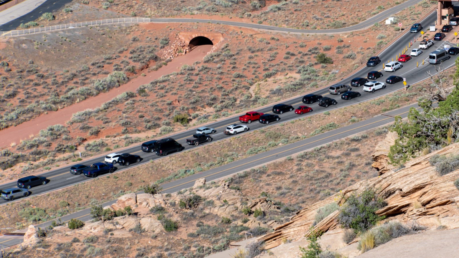 Officer Plows Through Illegal Road Block Near Burning Man