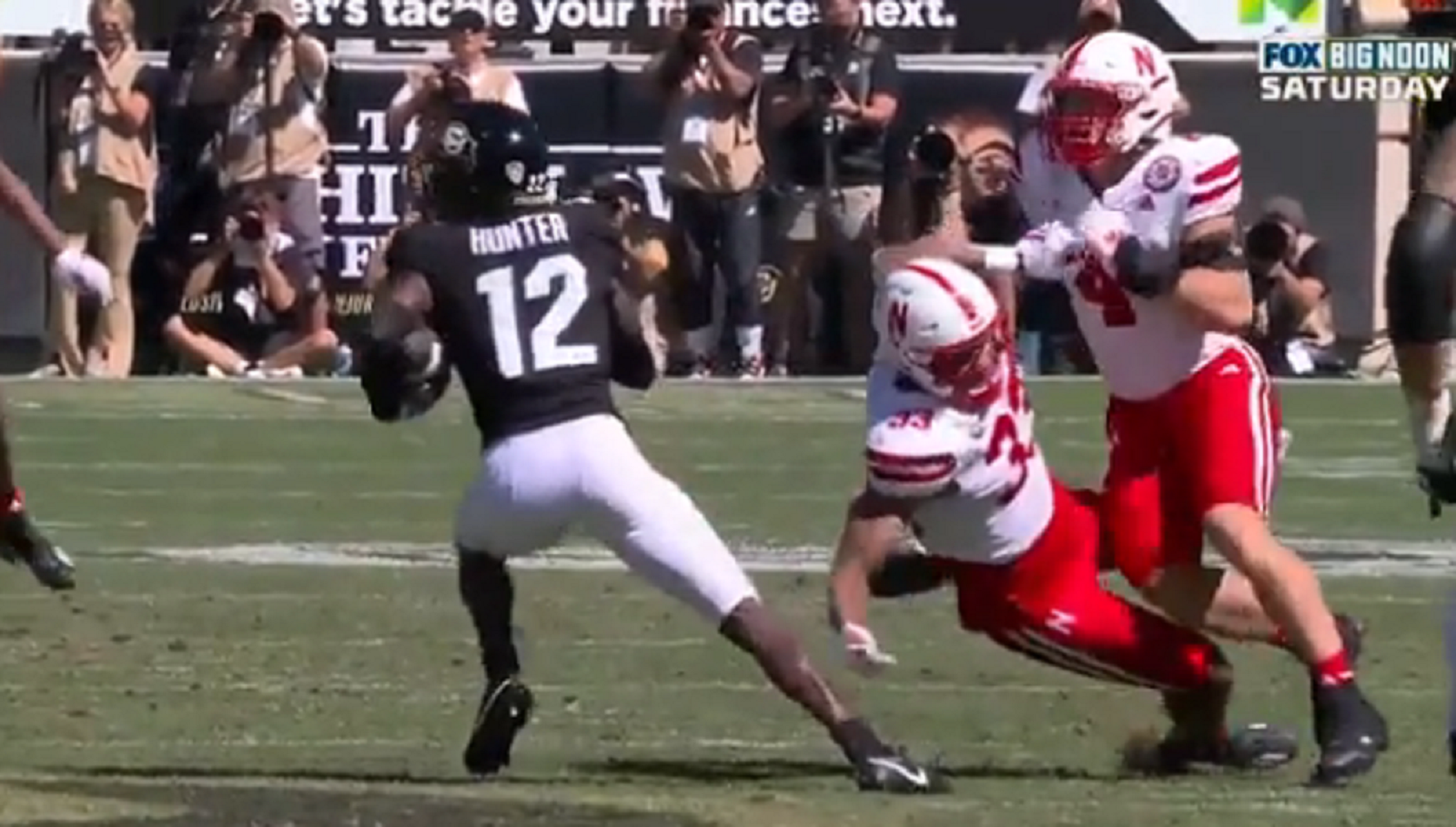 Travis Hunter Embarrasses Two Nebraska Defenders & Makes Them Run Into ...
