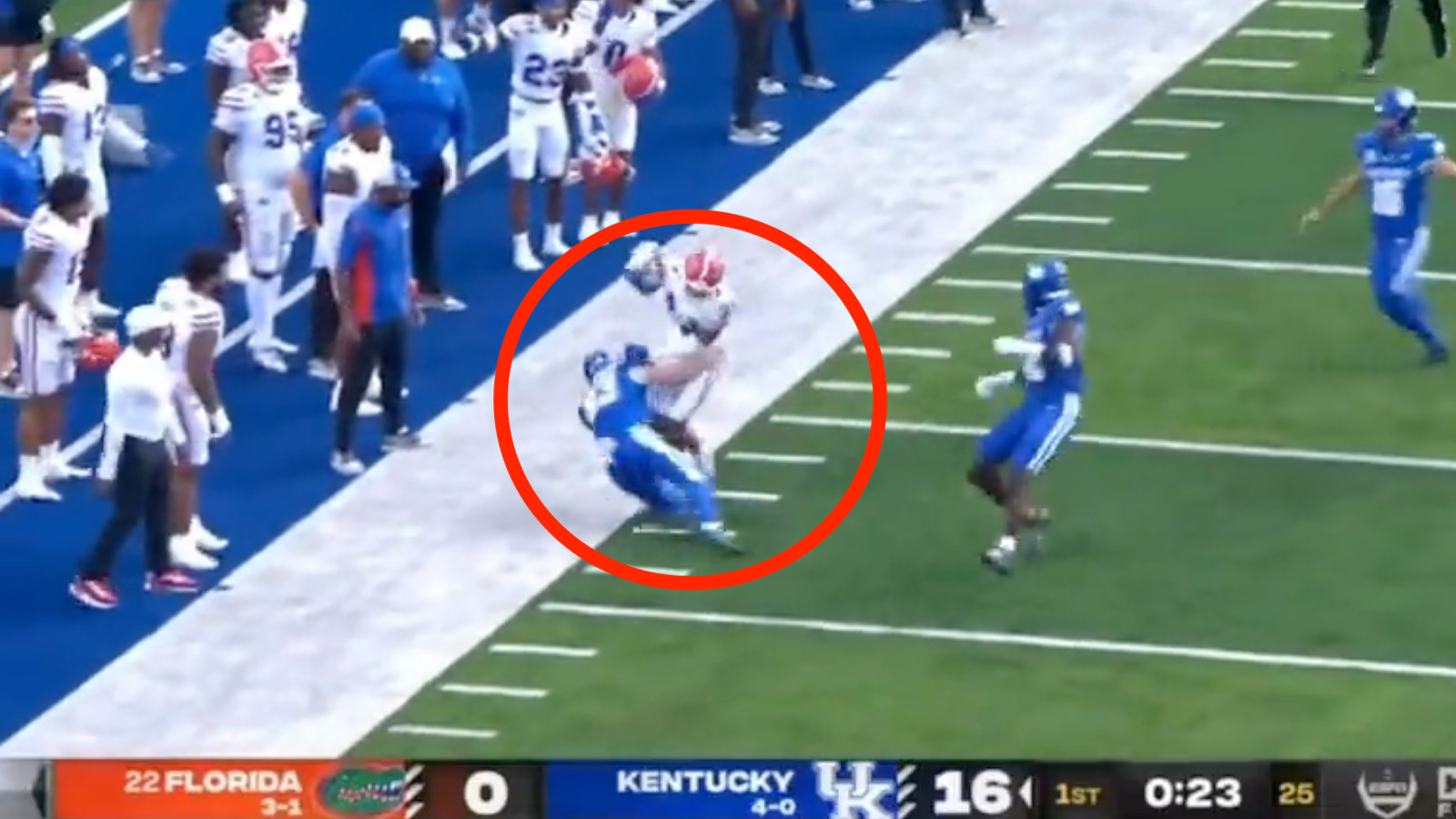 Florida DB Embarrassed After Getting Wrecked By Smaller Punter