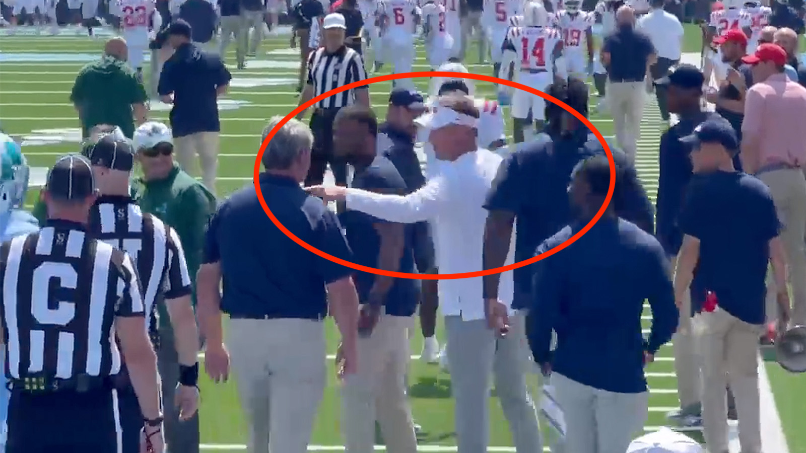 Lane Kiffin Chirps Tulane Players During Fiesty Pregame Exchange