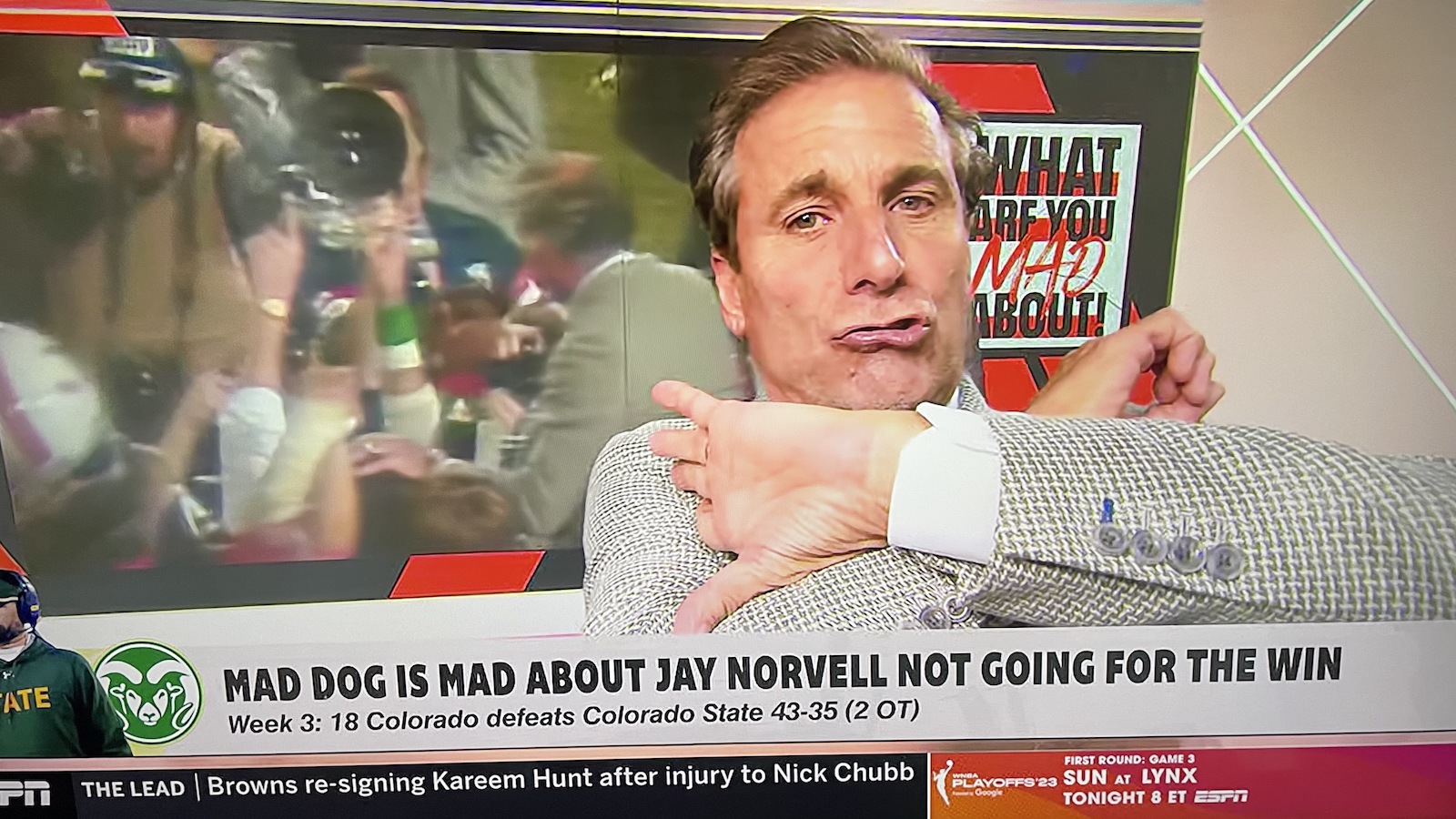 Mad Dog Russo Details Bookie Fat Rob In Wild 'First Take' Moment