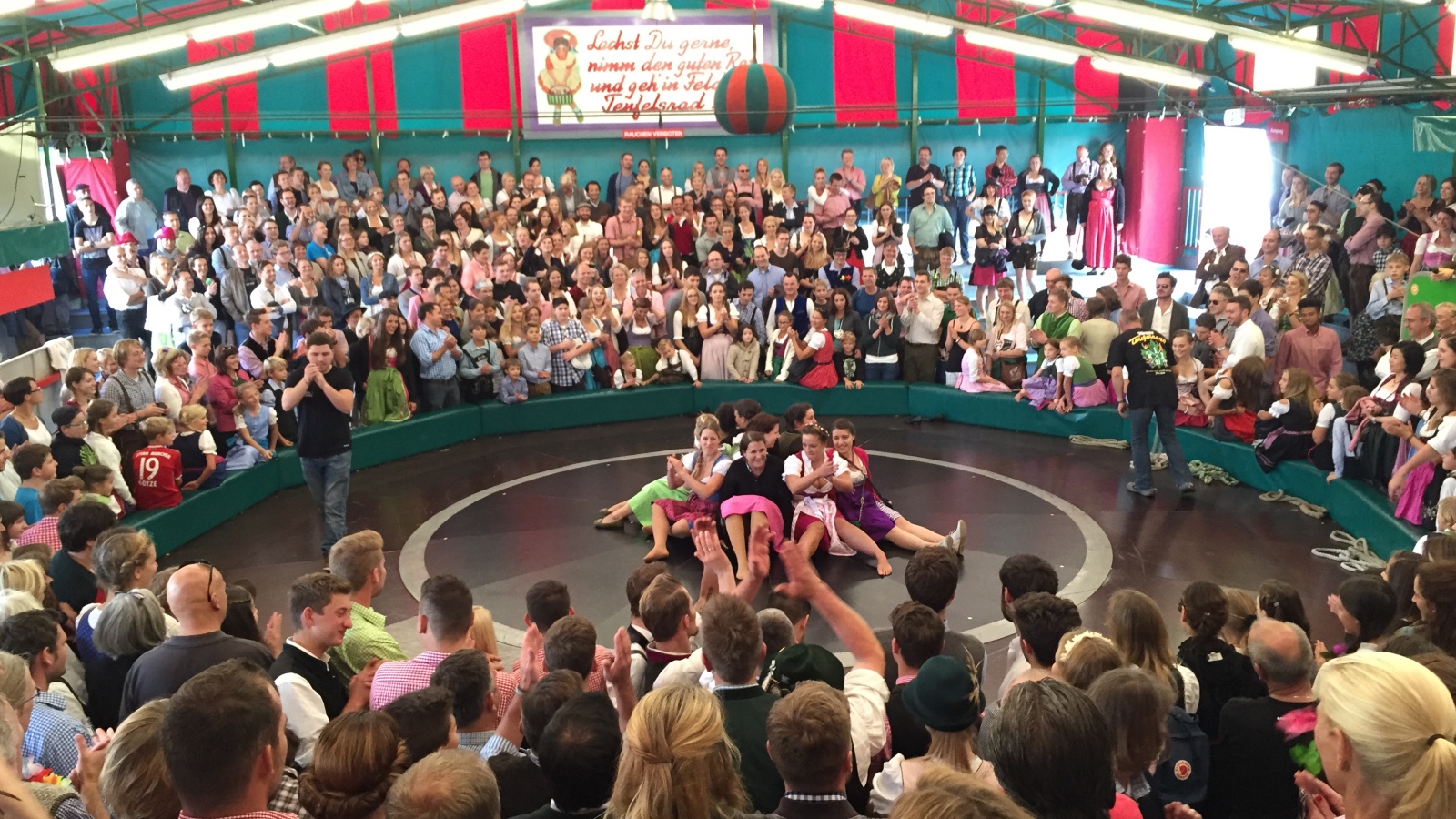 Woman Uses Bold Devil's Wheel Strategy At Oktoberfest