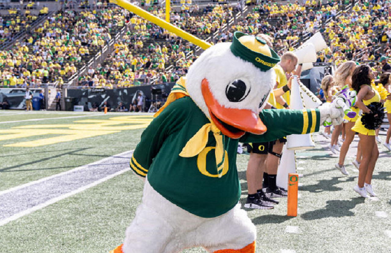 The Oregon Duck Trolls Deion Sanders During Oregon-Colorado Game - BroBible