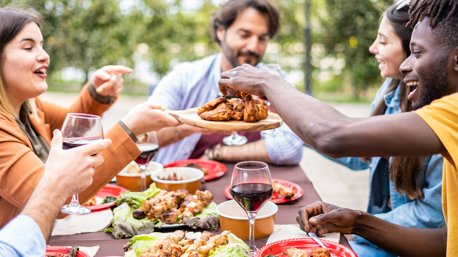 People Enjoying Food