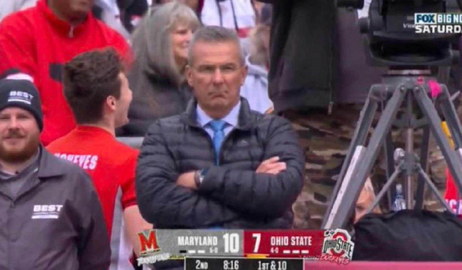 Angry Urban Meyer Becomes A Meme During Ohio State-Maryland - BroBible
