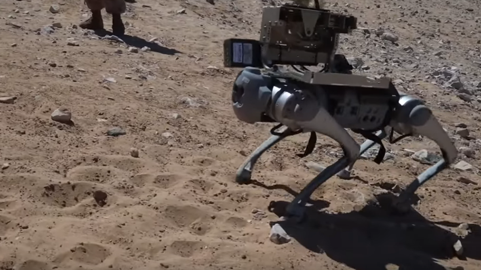 Marines Test Fired A Robot Dog With Rocket Launcher On Its Back