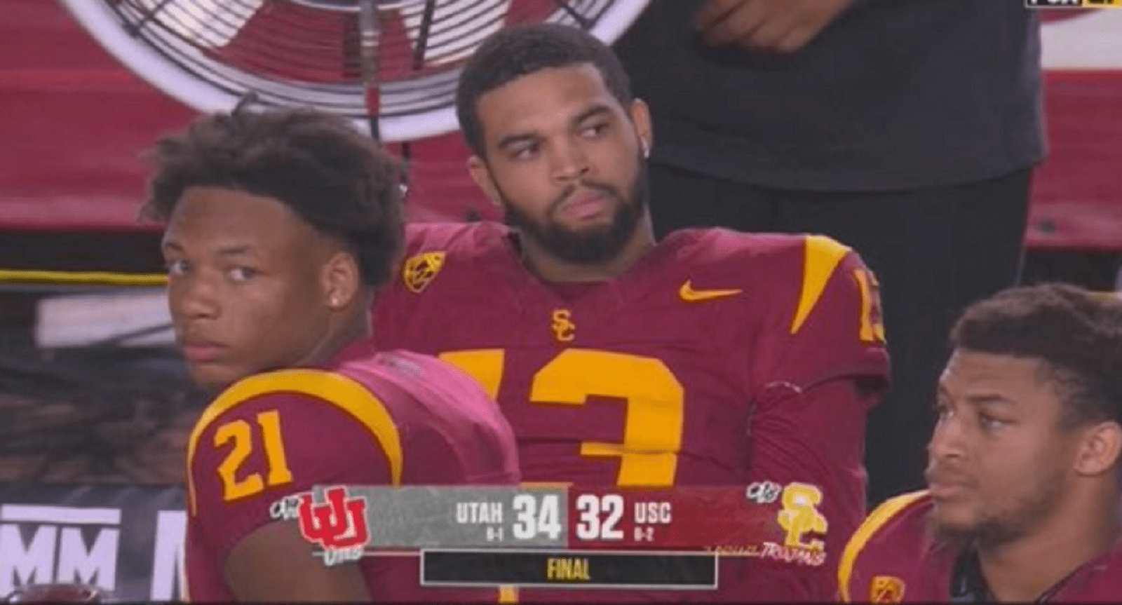 Caleb Williams' Disgusted Reaction After Losing To Utah Becomes A Meme ...