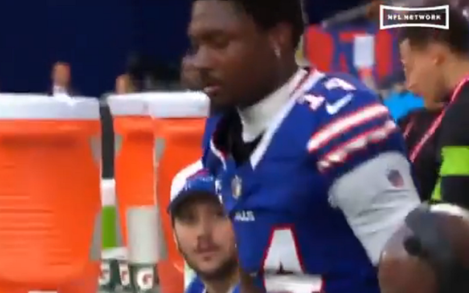 Frustrated Stefon Diggs Slams Tablet On The Sideline As Shocked Josh Allen Watches - BroBible