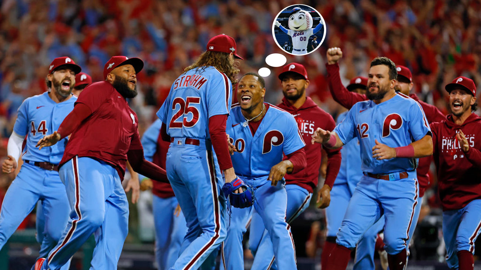 Mets Catch Stray Shots In The Phillies Locker Room Celebration