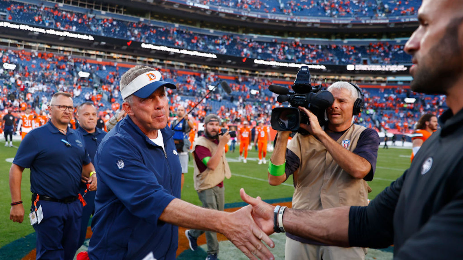 Hot Mic Picks Up What Robert Saleh Said To Sean Payton (Video)