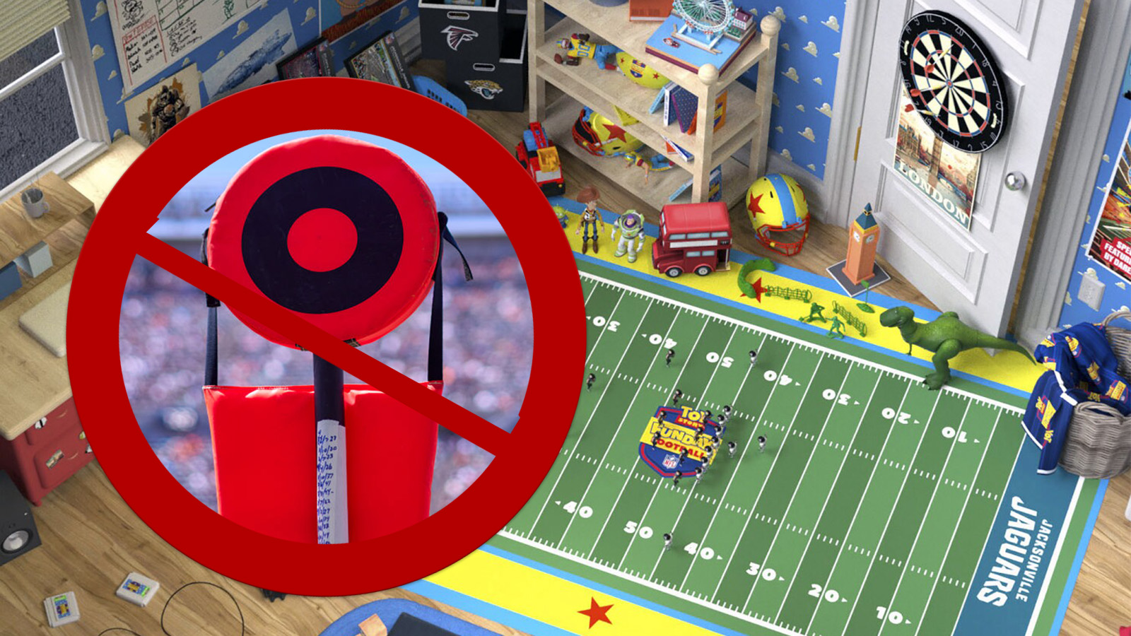 Epic NFL Toy Story Broadcast Proves 1st Down Chains Are Stupid