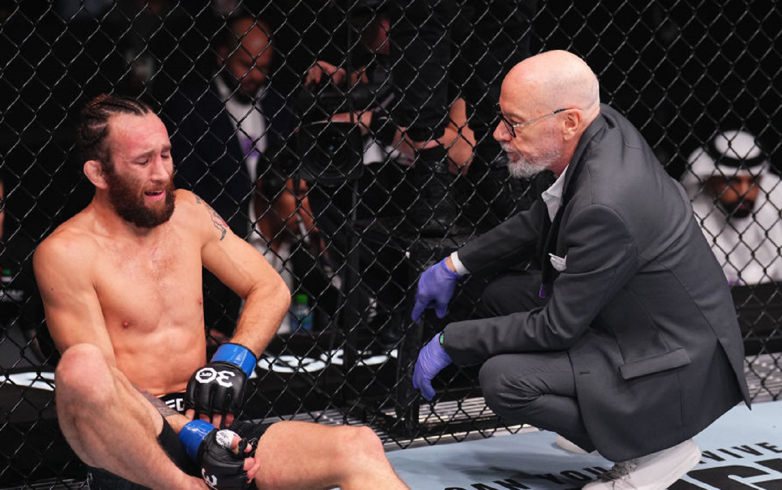 Doctor Argues With UFC Fighter Who Got Kicked In The Nuts During ...