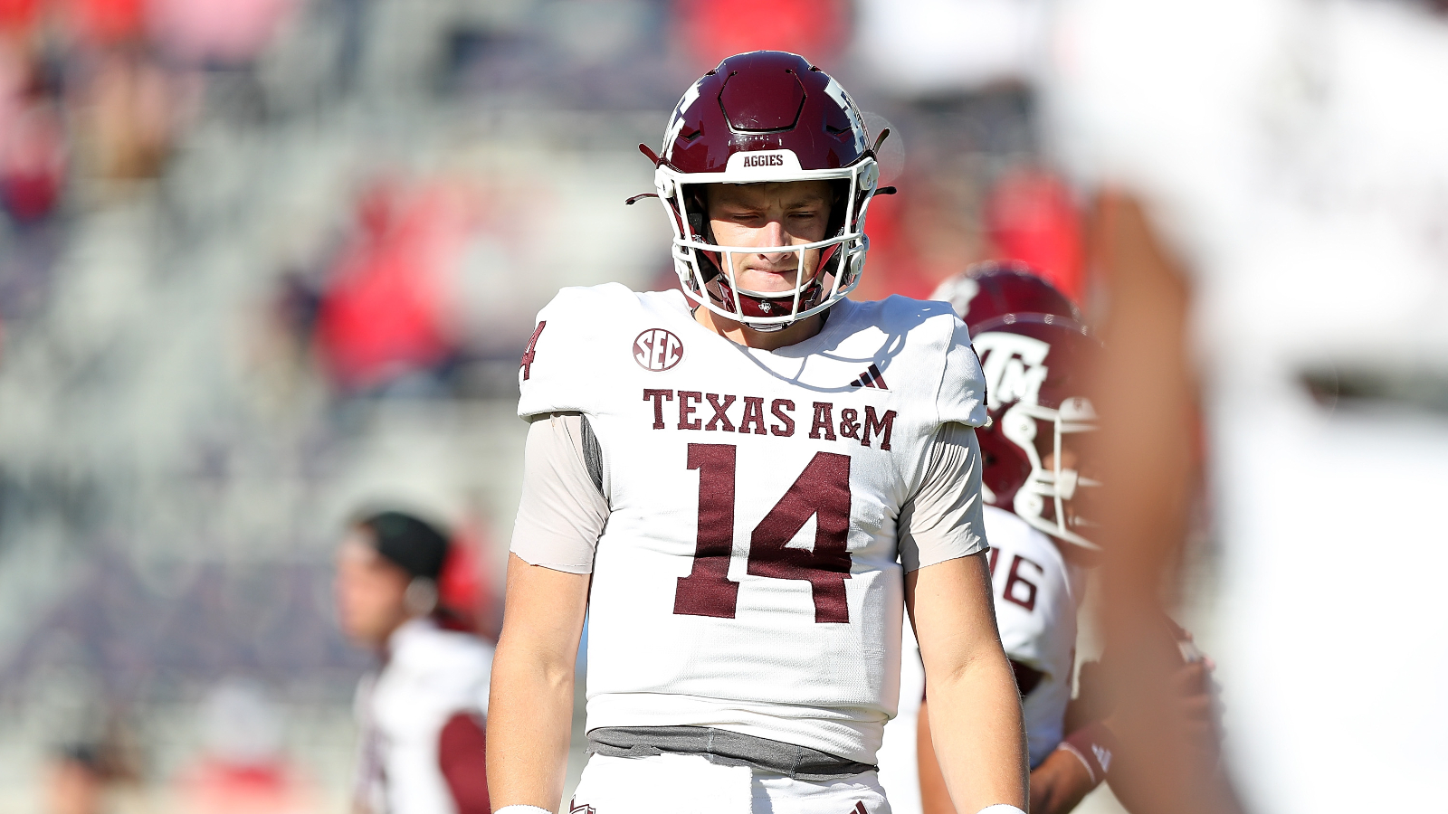 Texas A&M Sends Max Johnson Impostor Out For MSST Warmups