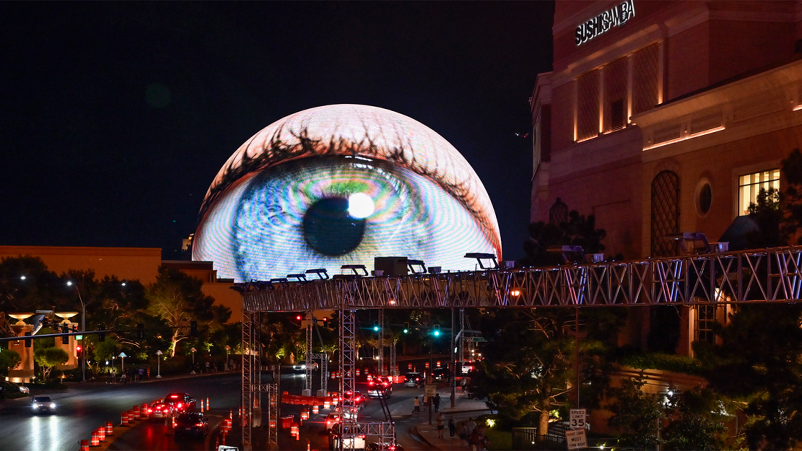 Las Vegas Sphere Salutes The Texas Rangers' World Series Win