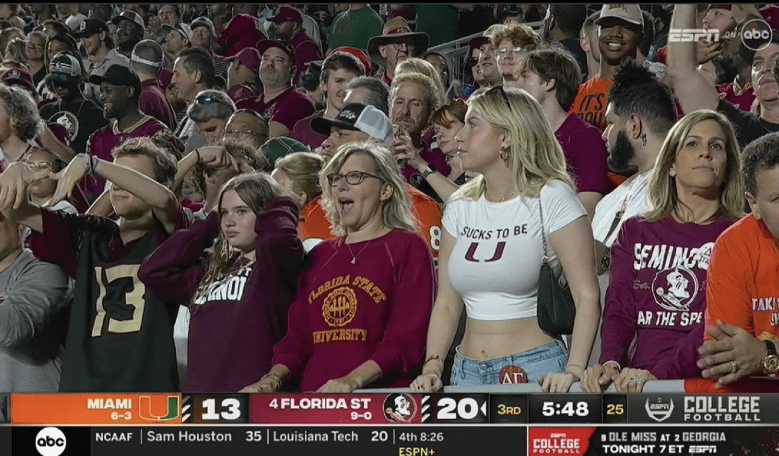 FSU Girl Goes Viral During FSU-UM Game - BroBible