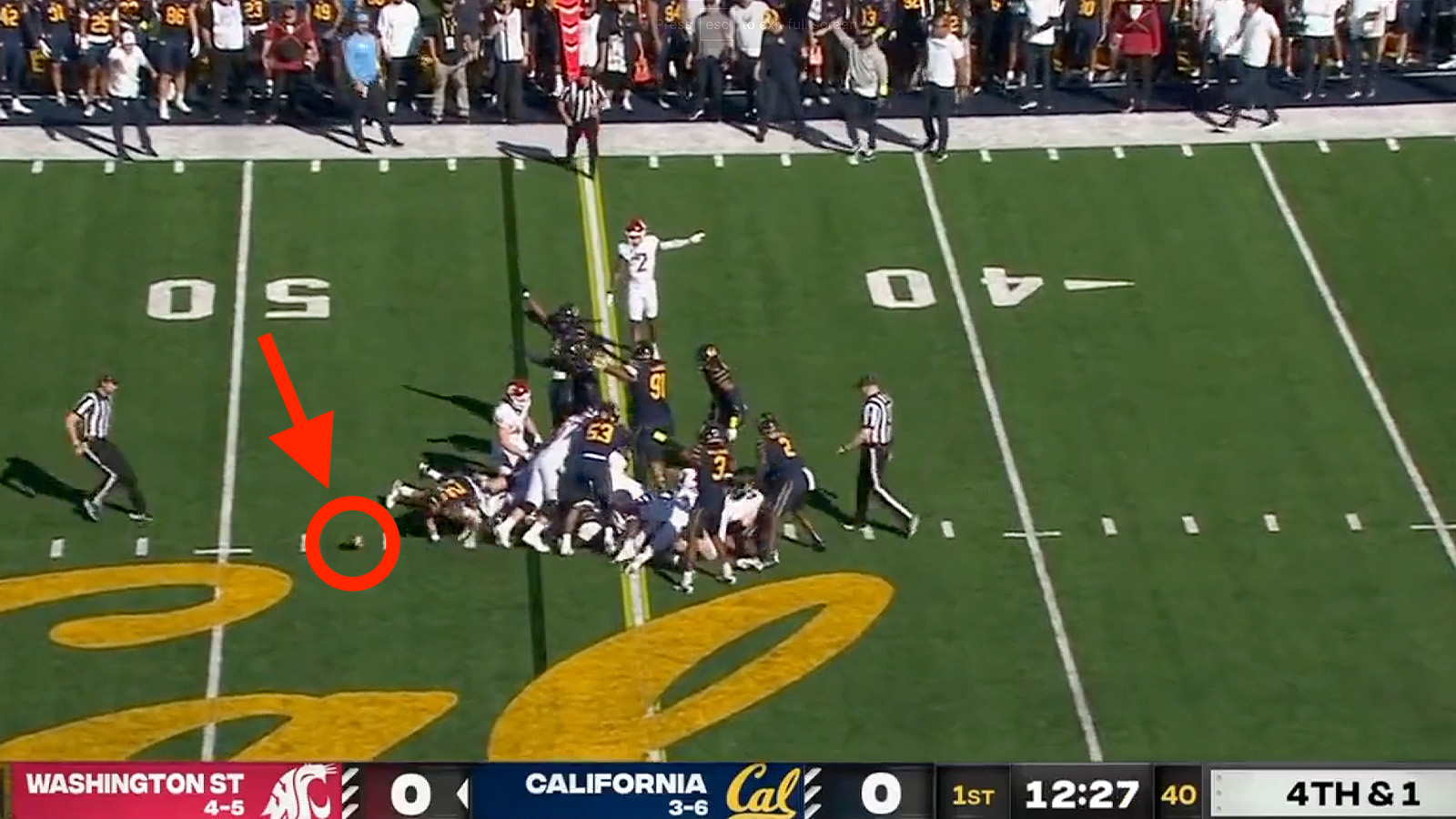 CFB 'Tush Push' Goes Horribly Wrong As Nobody Notices Fumble