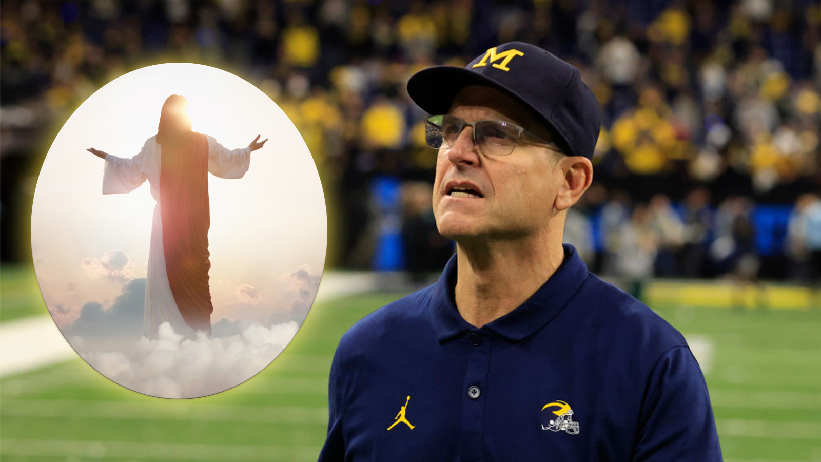 Jim Harbaugh Neglects Key Disadvantage Regarding Jesus Christ