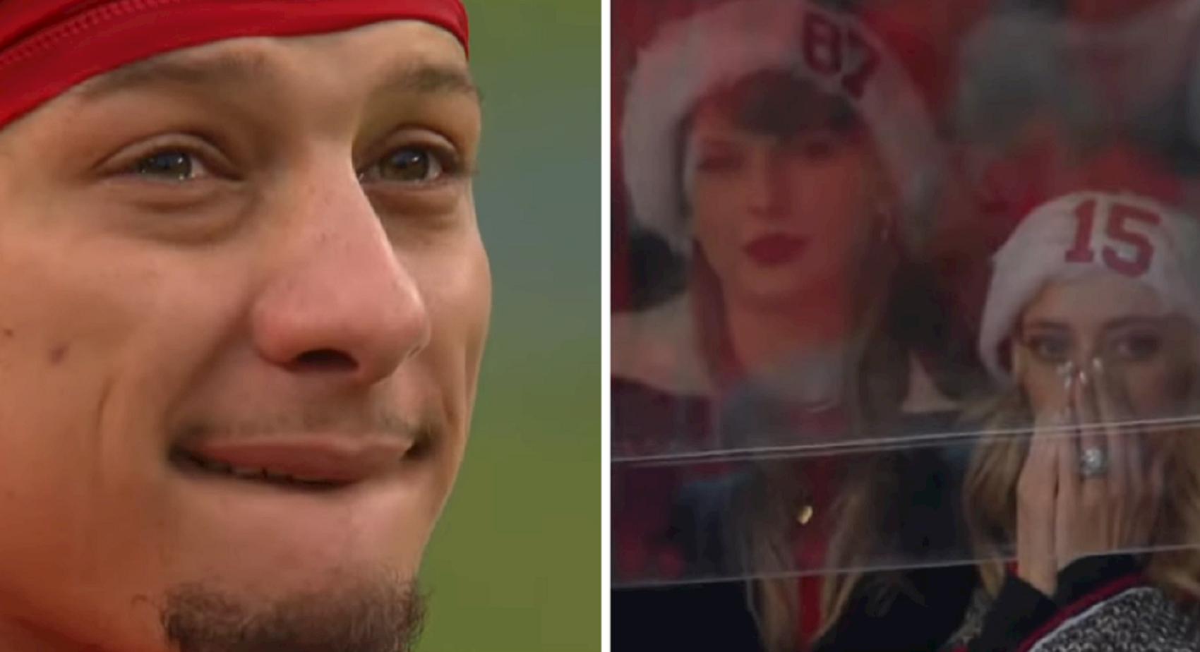 Emotional Patrick Mahomes Tears Up On The Sideline, Taylor Swift And Brittany Mahomes Were Sad ...