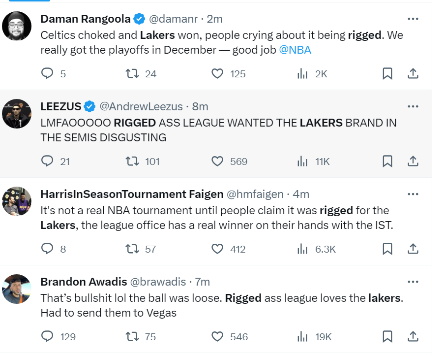 Fans Accuse The NBA Of Rigging In-Season Tournament For LeBron James ...