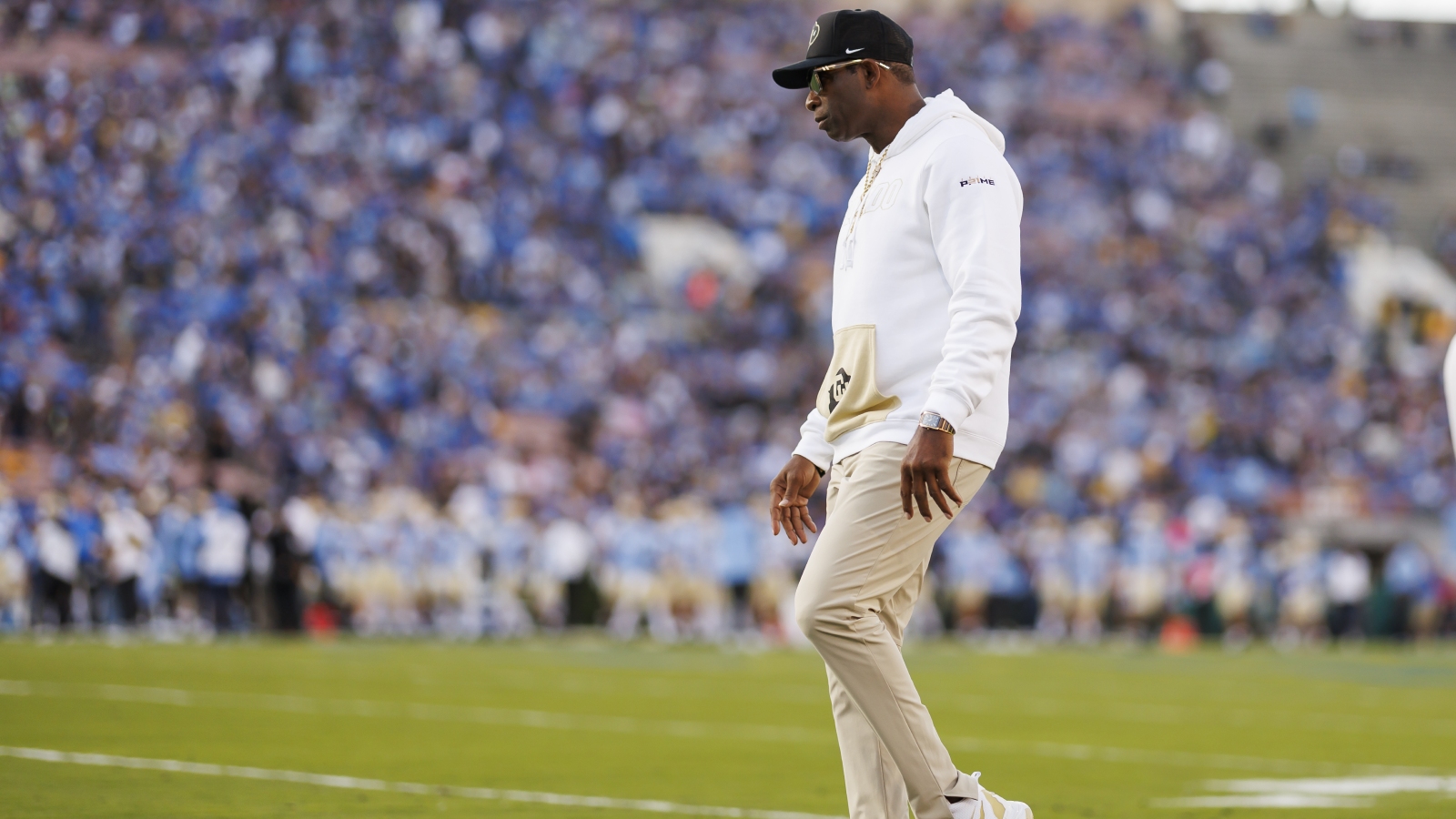 Deion Sanders Flexes Muscle In Pull-Up Competition