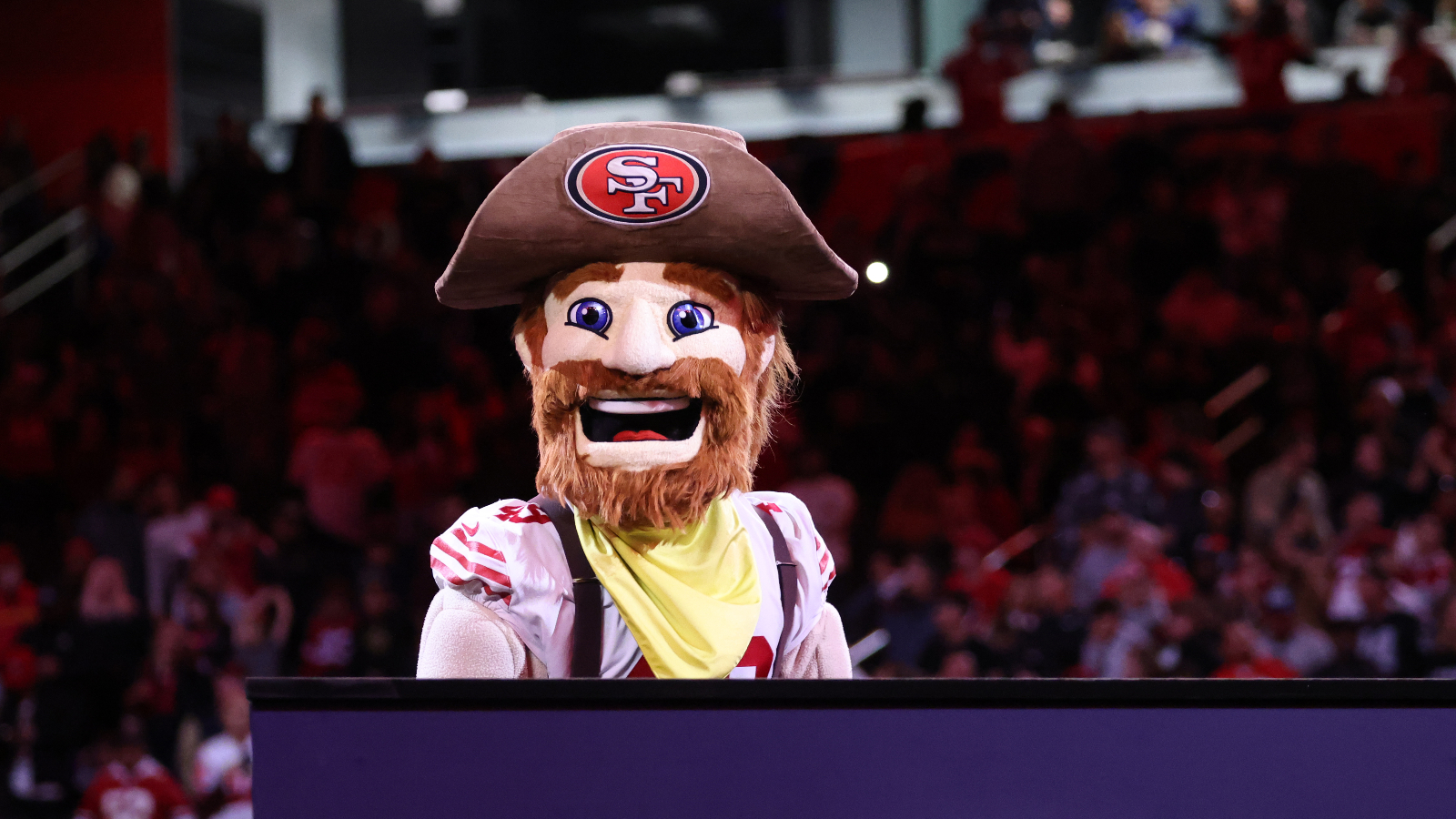 49ers Mascot Caught Supporting Chiefs At Super Bowl 58 Media Day
