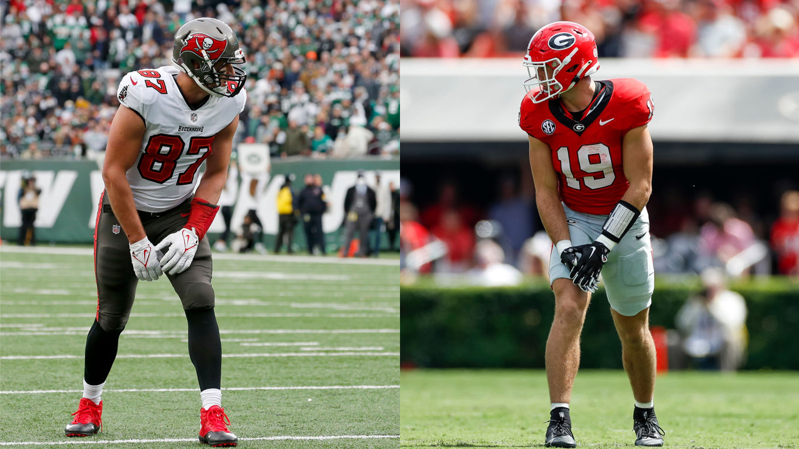 Rob Gronkowski Dwarfs Brock Bowers In Unfortunate Viral Picture