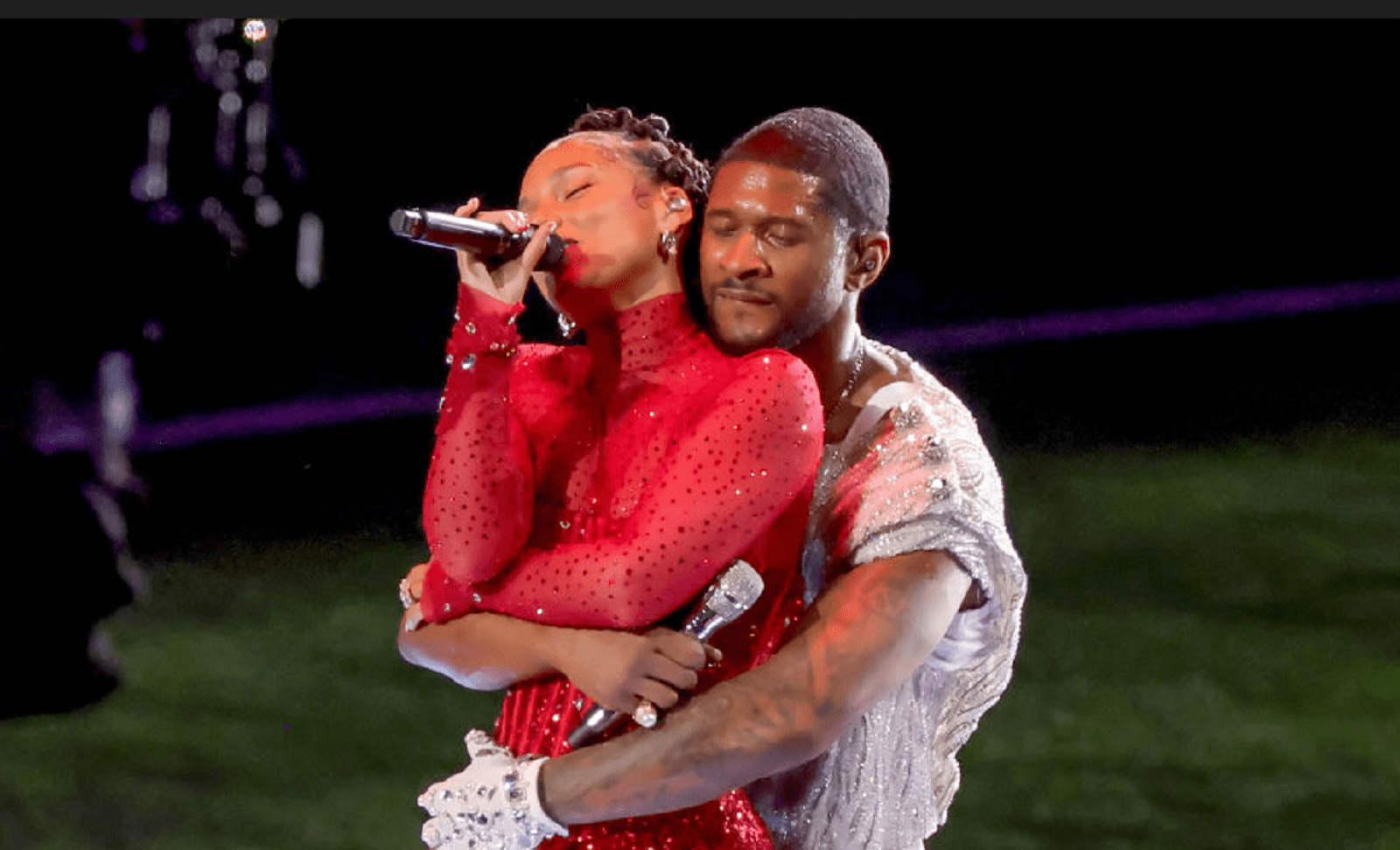 Usher Gets Handsy With Alicia Keys During Super Bowl Halftime Show, Her ...