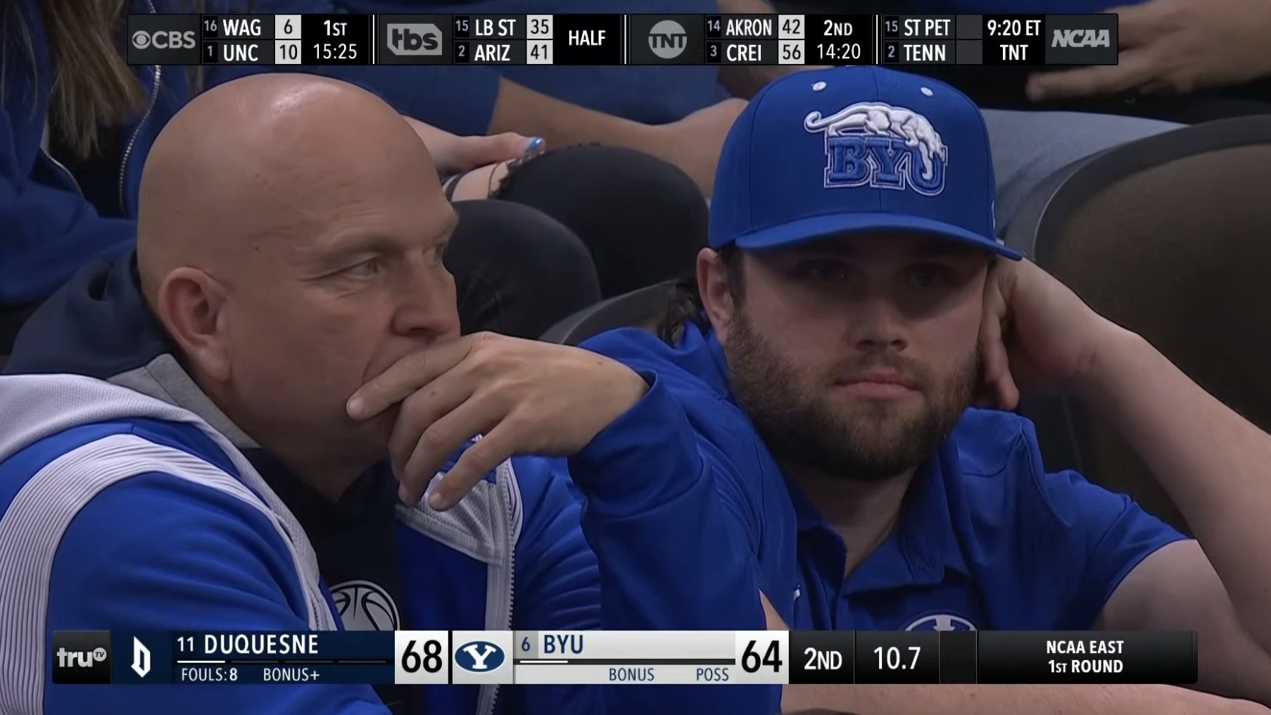 Sad BYU Fan Goes Viral During Big Upset Loss At March Madness