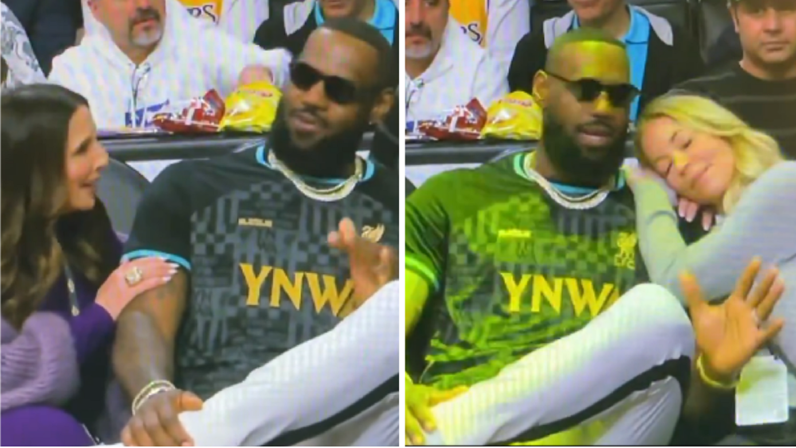 Lakers Owner Jeanie Buss & Her Friend Get Handsy With LeBron James ...