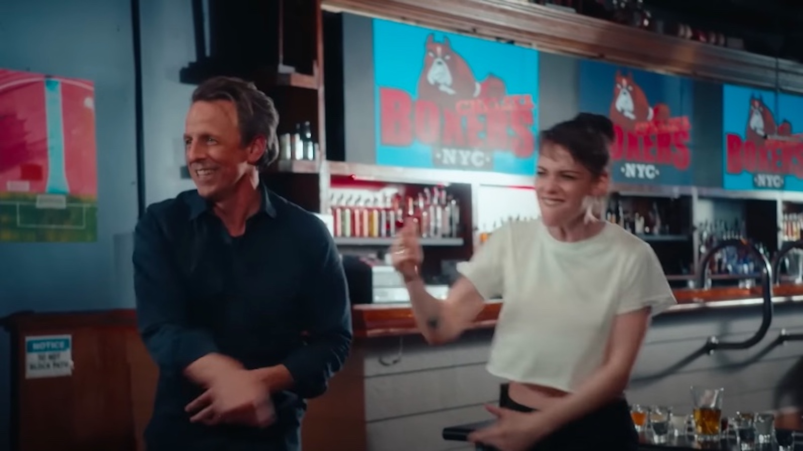 Kristen Stewart Joins Seth Meyers For 'Day Drinking' Segment