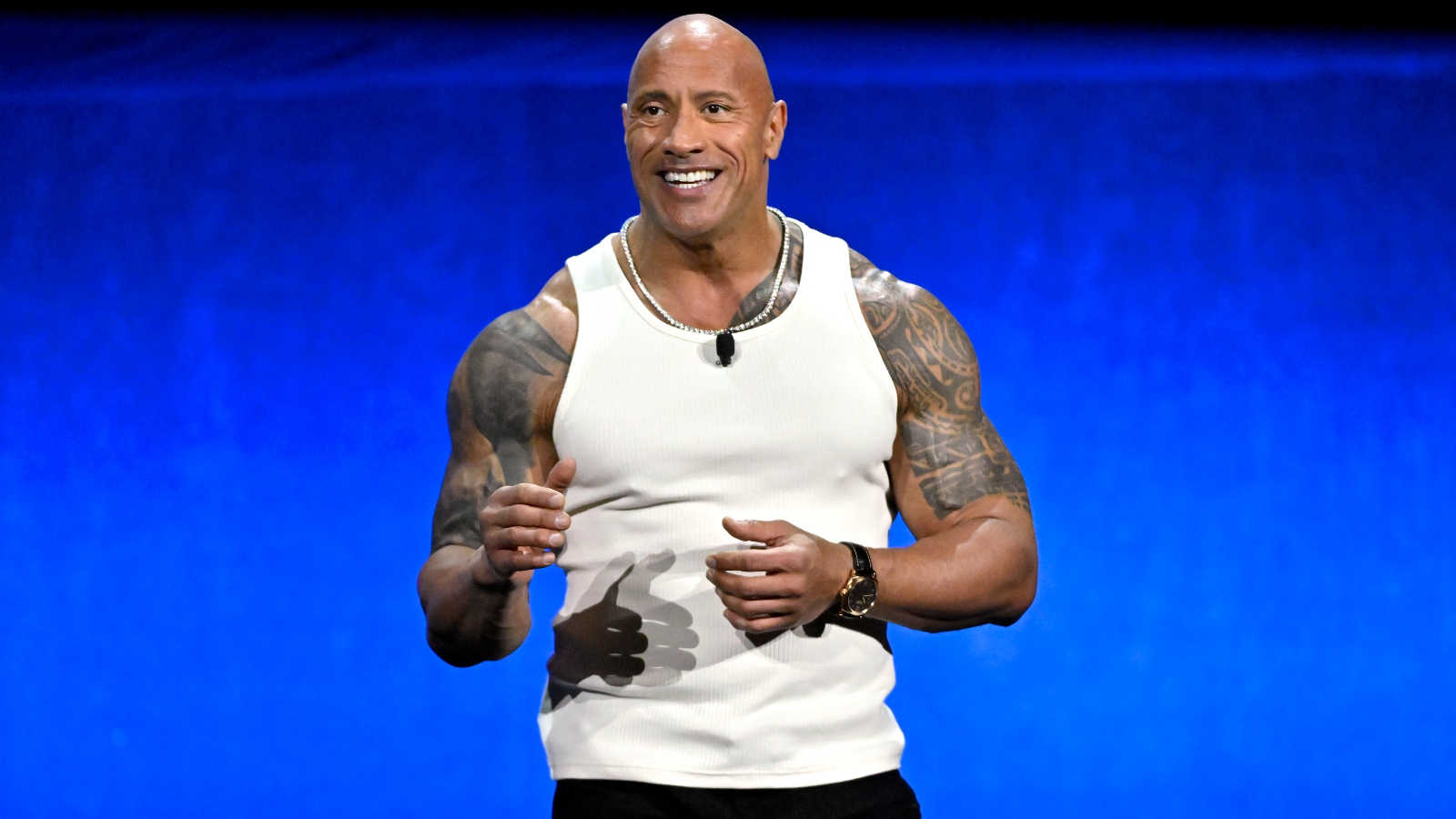 The Rock Shows Off Elbow Injury Sustained While Filming Movie