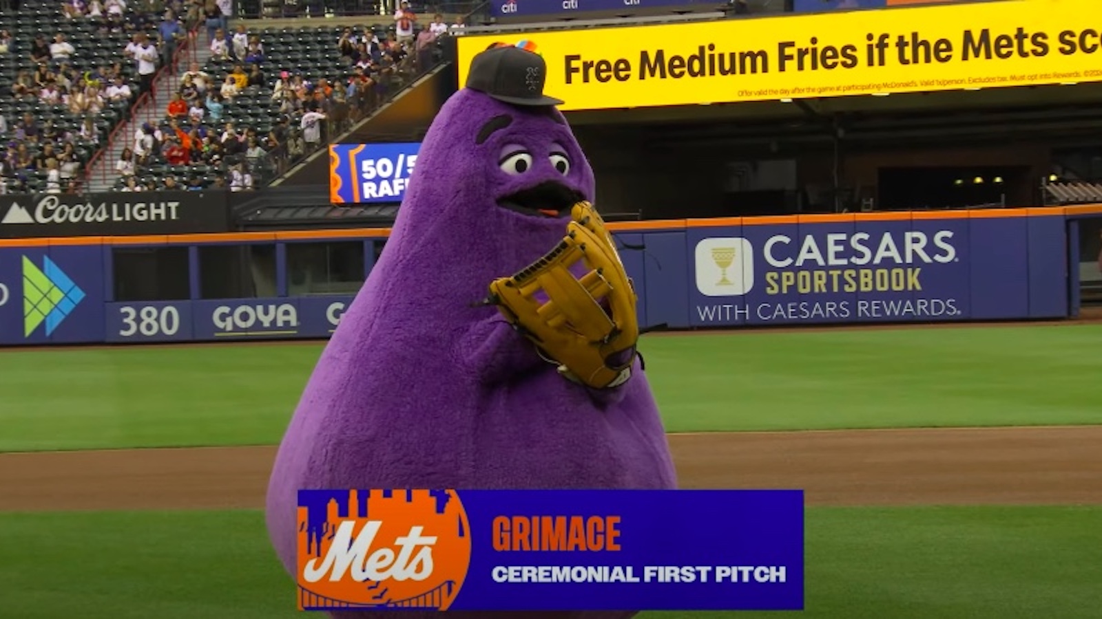 Mets Undefeated Since Grimace Threw Out First Pitch