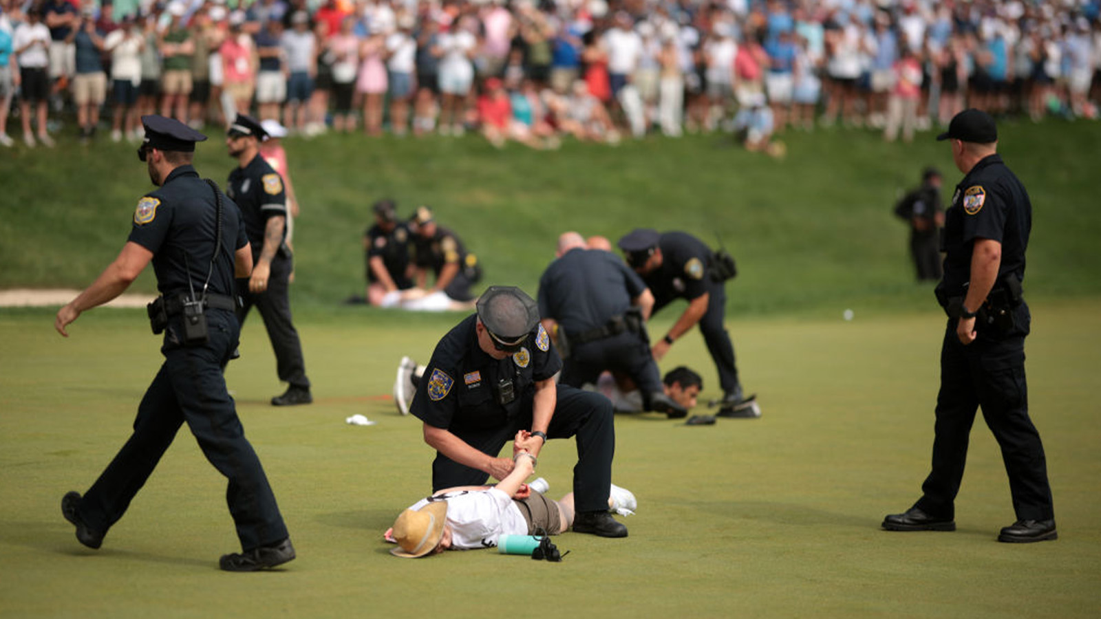 Police Officer WRECKS Protestor As Mayhem Unfolds At Travelers