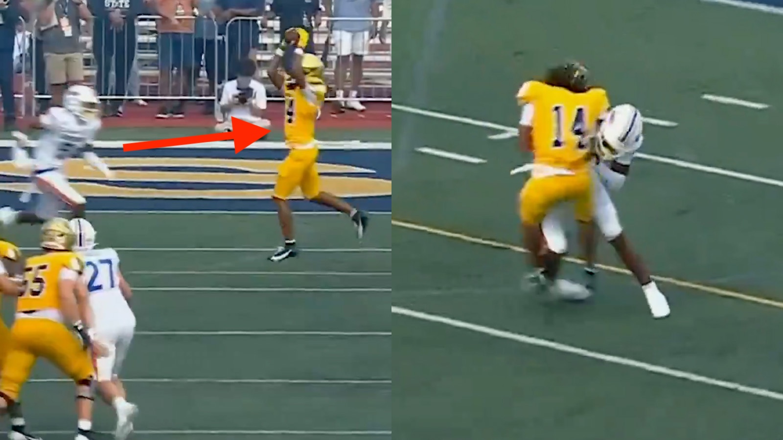 Kobe Bryant's Nephew Sent WR To Shadow Realm With Huge Hit